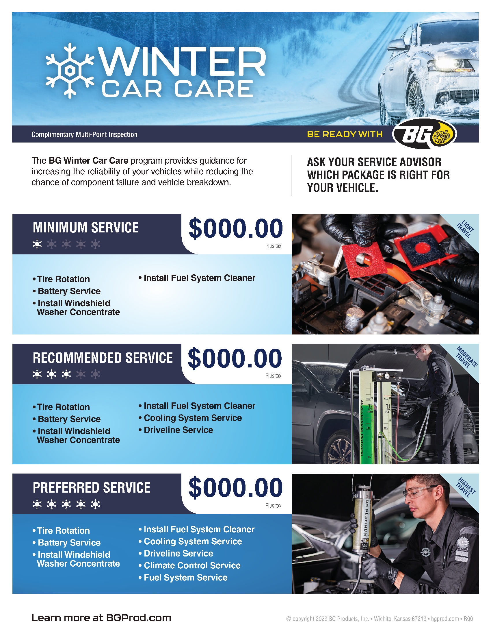 Winter Car Care Promotion – BG Products, Inc.